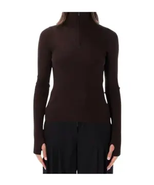 THE FRANKIE SHOP Sade Knit Zip Sweater