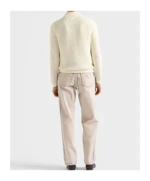 Prada Linen And Cotton Knit Cardigan - Nude