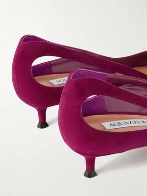 AQUAZZURA Cut-out Suede Pumps