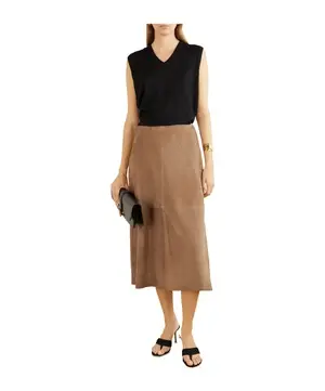 ARMA Melita Suede Midi Skirt