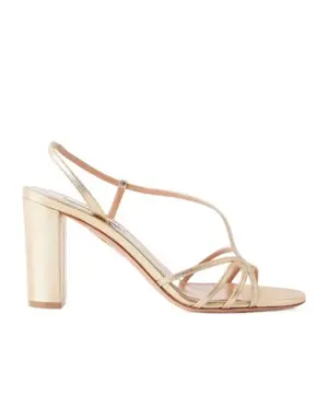 AQUAZZURA Metallic Leather Sandals