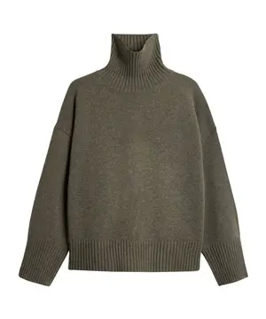 Soeur Woolen Turtleneck Sweater - Blue