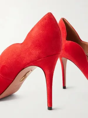 AQUAZZURA Solid Color Suede Pumps