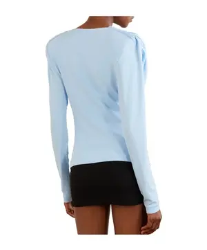 Wardrobe.NYC Draped Crepe-jersey Top