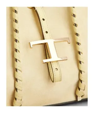 TOD'S T Timeless Mini Suede Leather Shoulder Bag