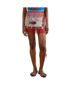Staud Tassel Beaded Mesh Sarong