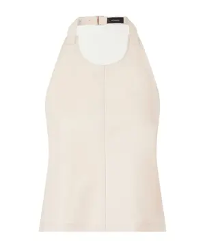 Wardrobe.NYC Halter Neck Top With Buckle Strap Detail