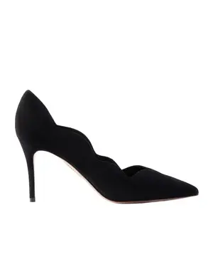 AQUAZZURA Scalloped Suede Pumps