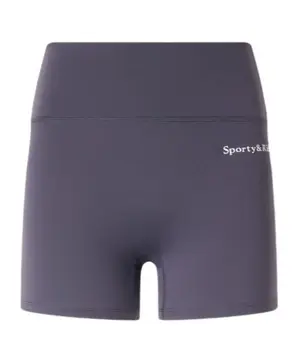 SPORTY  RICH Sporty & Rich Print Stretch-jersey High-rise Tennis Shorts - Gray