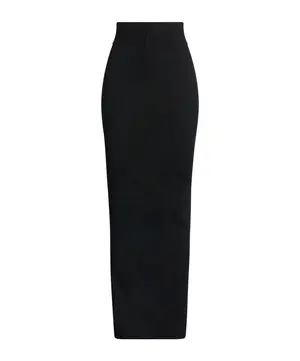 Rick Owens Solid Color Midi Skirt - Black