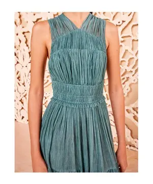 Ulla Johnson Crinkle Silk Chiffon Gown