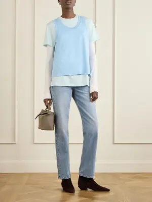 Wardrobe.NYC Layered Cotton-jersey T-shirt