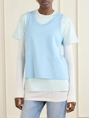 Wardrobe.NYC Layered Cotton-jersey T-shirt