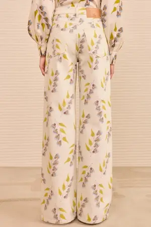 Ulla Johnson Floral Mid-rise Wide-leg Jeans