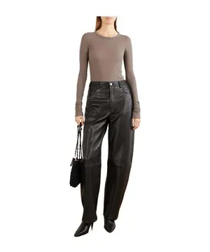 ARMA Leather Wide-leg Pants
