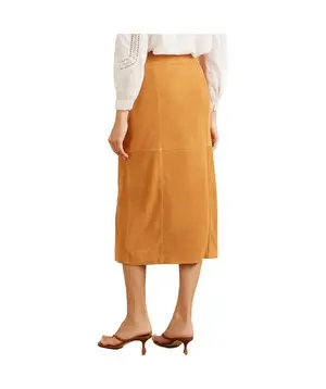 Ulla Johnson Orion Suede Midi Skirt