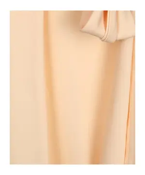 Alberta Ferretti V-neck Maxi Dress With Waist Tie And Wide Sleeves
