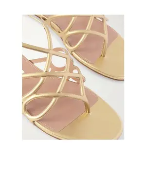 AQUAZZURA Metallic Leather Sandals