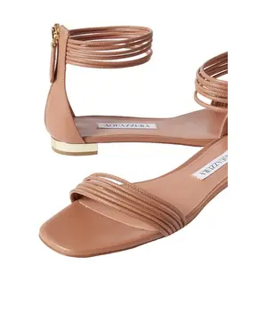 AQUAZZURA Solid Color Leather Sandals