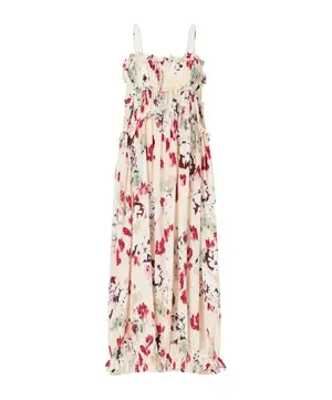 Ulla Johnson Floral-print Ruched Silk Maxi Dress
