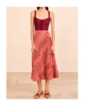 Ulla Johnson Patchwork Midi Skirt