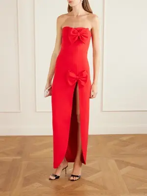 Alessandra Rich Strapless Bow-decorated Dress