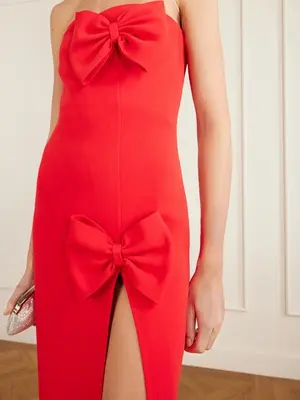 Alessandra Rich Strapless Bow-decorated Dress
