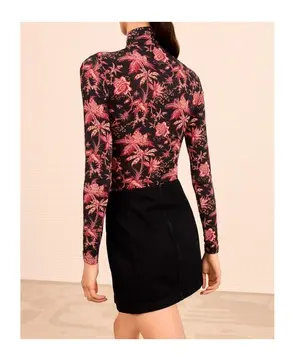 Ulla Johnson Long-sleeved Turtleneck Sweater With Tropical Print