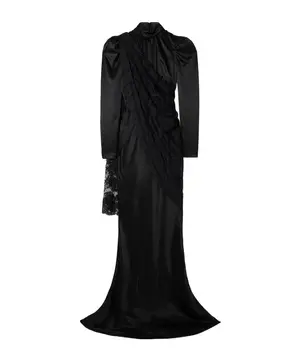 Alessandra Rich Shawl-style Lace-trimmed Dress