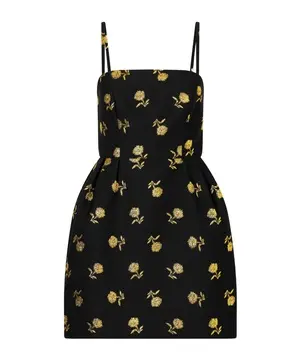 Carolina Herrera Embroidered Jacquard Mini Dress