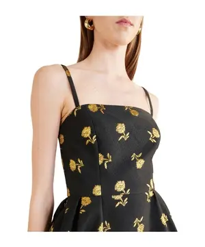 Carolina Herrera Embroidered Jacquard Mini Dress