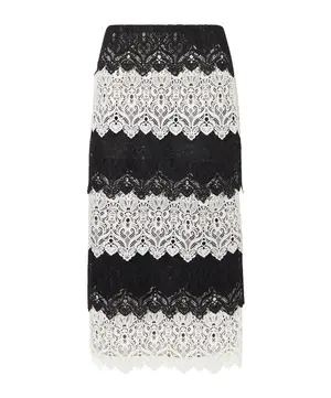 Carolina Herrera Lace Midi Skirt