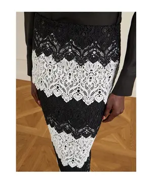 Carolina Herrera Lace Midi Skirt