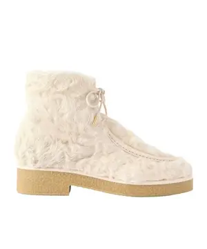 AQUAZZURA Solid Color Shearling Boots