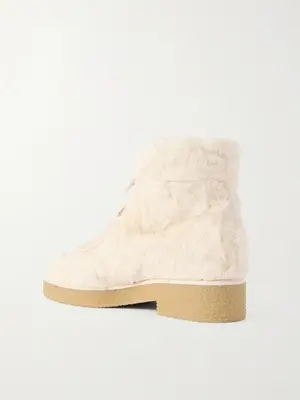 AQUAZZURA Solid Color Shearling Boots
