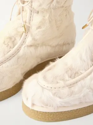 AQUAZZURA Solid Color Shearling Boots