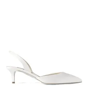 AQUAZZURA Casual Satin Kittenheel Pumps