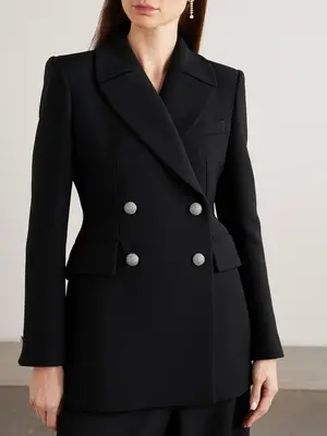 Alessandra Rich Double-breasted Wool Blazer