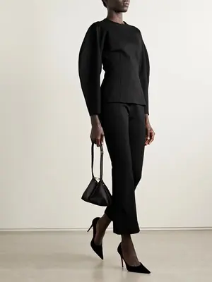 Carolina Herrera Ponte Flared Casual Pants