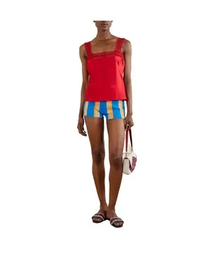 Staud Sunny Striped Shorts