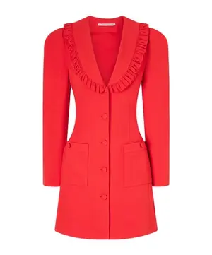 Alessandra Rich Ruffled Cady Mini Dress