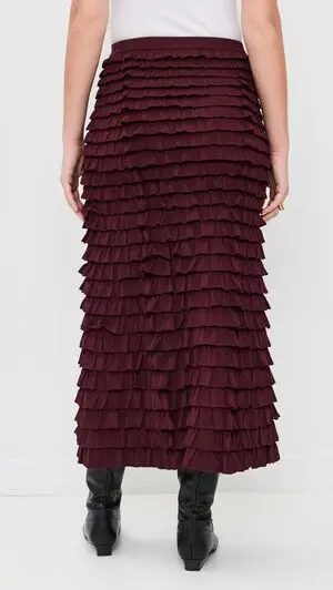 Ulla Johnson Layered Ruffle Midi Skirt