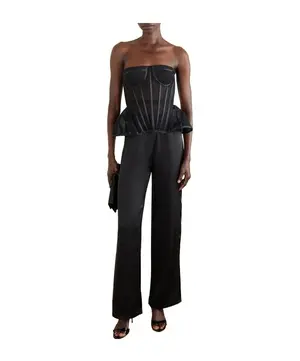 Carolina Herrera Strapless Tulle Bustier Top