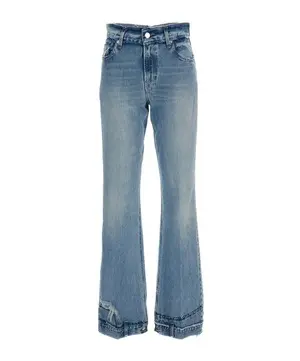 HAIKURE Flora Distressed Mid-rise Flared Jeans