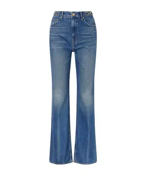 Ulla Johnson Colette Embellished High-rise Straight-leg Jeans