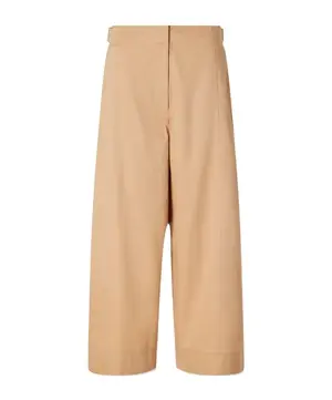 Ulla Johnson Sascha Cotton-twill Wide-leg Cropped Pants