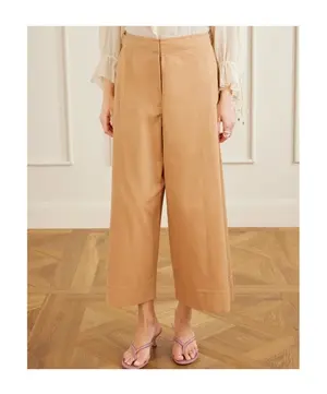 Ulla Johnson Sascha Cotton-twill Wide-leg Cropped Pants