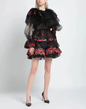 Dolce & Gabbana Floral Tiered Tulle Dress