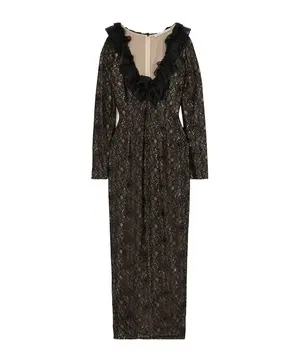 Alessandra Rich Bow-knot Ruffle Dress