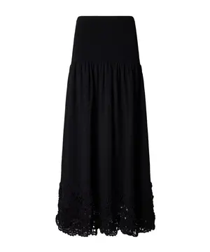 Ulla Johnson Crochet Trim Midi Skirt